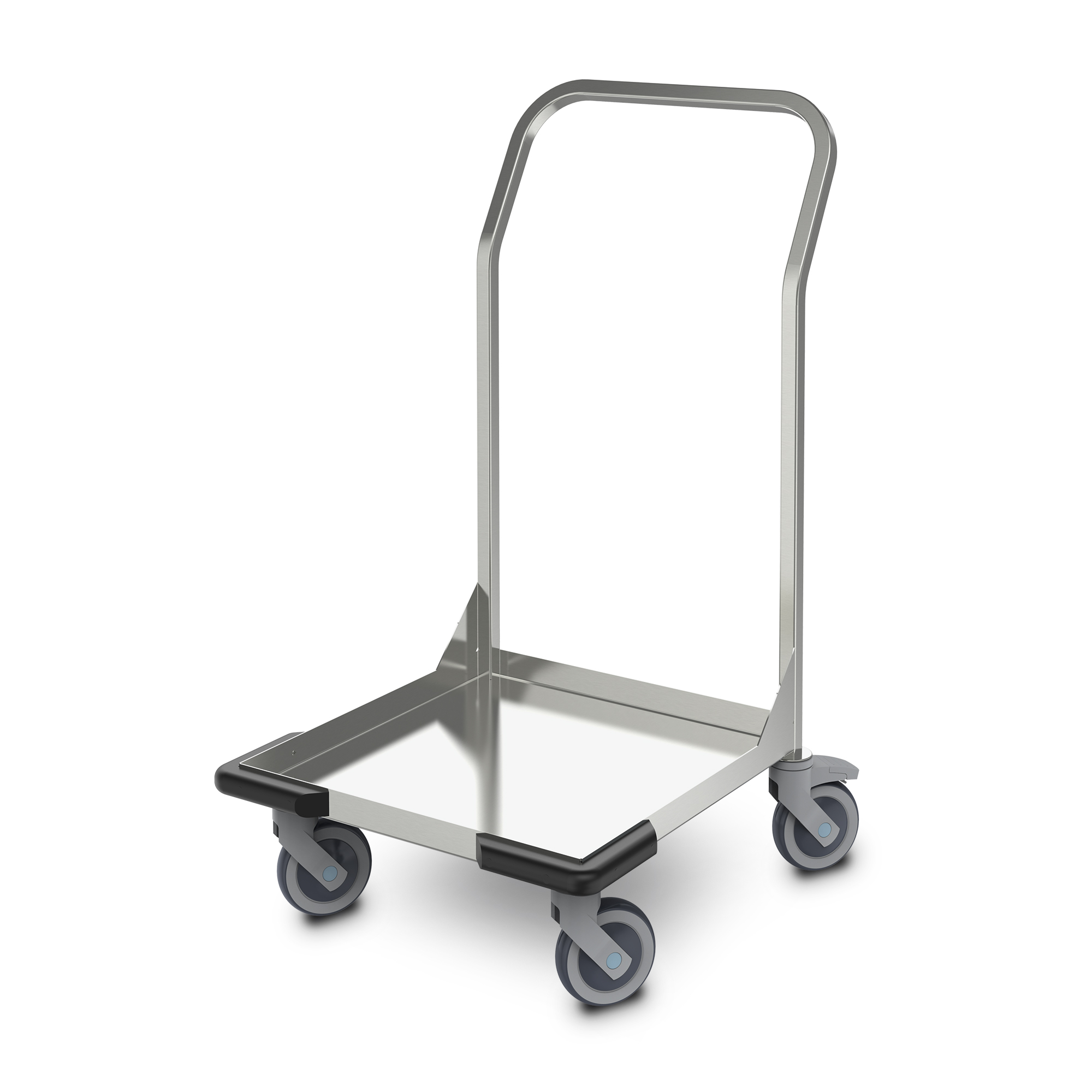 Basket dolly for crockery baskets 500×500 mm with handle | Basket ...